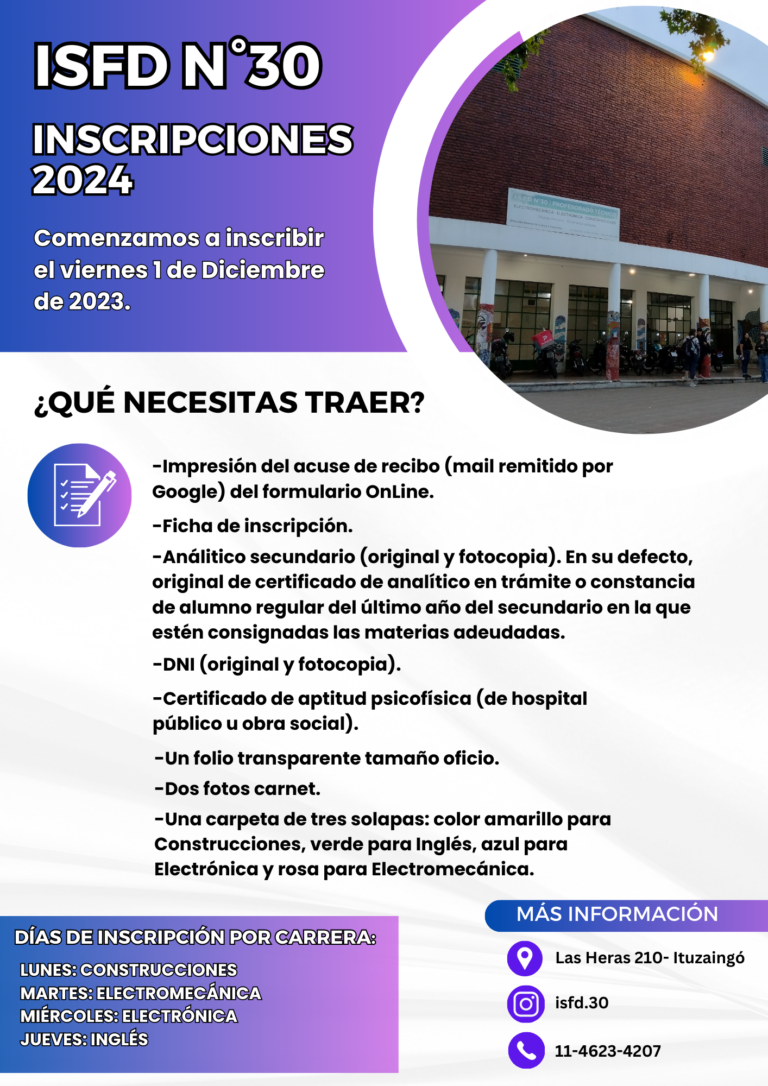 ISFD N° 30 – Ituzaingó – Provincia de Buenos Aires